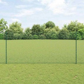 Svařovaná drátěná plotovina s tyčkami 10 x 1,4 m Zelená 3336454