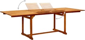 Zahradní jídelní stůl (160–240) x 100 x 75 cm masivní akácie 316566