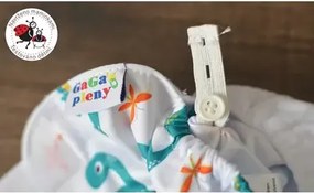 GaGa's Látková plena AIO Zelený dinosaurus na suchý zip
