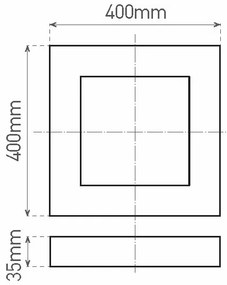 LED Stropní svítidlo FENIX LED/32W/230V 3800K 40 cm bílá