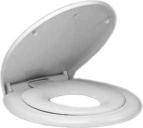 Aqualine Aqualine, Dětské WC sedátko integrované do klasického WC sedátka, Soft Close, bílá, FS125