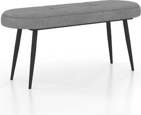 Costway Lavice 113 cm s polštáři a kovovými nohami čalouněná otoman do 300 kg