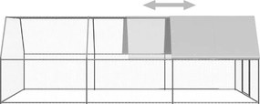Venkovní klec pro kuřata 3 x 6 x 2 m pozinkovaná ocel 3089325