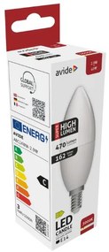 Ultra úsporná prémiová LED žárovka svíčka E14 2,9W 470lm, teplá, ekv. 40W, 3 roky