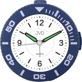 JVD Modrý netikající tichý budík SRP507.2