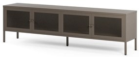 Šedý kovový TV stolek 160x50x35 cm Fayna – Marckeric