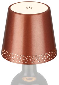 BRILO 7485013 Nabíjecí stolní lampa, 11 cm, 2,6W, 280lm, měď - BRILONER