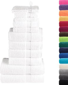 12dílná sada ručníků Premium SOLUND bílá 600 g/m² 137570