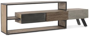BIZZOTTO Dřevěný TV stolek MANCHESTER tmavý 195 cm 0746641