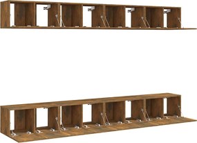 TV skříňky 8 ks kouřový dub 60 x 30 x 30 cm kompozitní dřevo 3120308