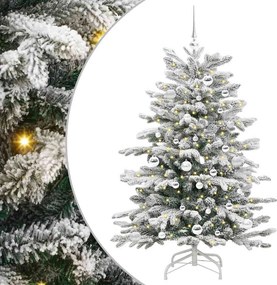 Umělý Skládací Vánoční Strom Bílá 150 cm PE a PVC 3395636