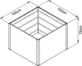 LANIT PLAST, s.r.o. vyvýšený záhon LANITPLAST PLANT 100 LG2420