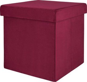 Skládací taburet Blush Bordeaux 38 cm x 38 cm x 38 cm burgundská červená