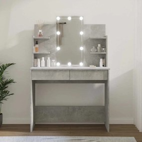vidaXL Toaletní stolek s LED 96 x 40 x 142 cm [820489] Barva: Bílá