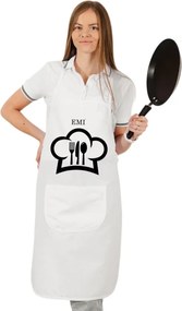 Kuchyňská zástěra Chef EMI, Bílá