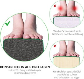 HOMCOM balanční kladina 210 cm skládací pro vnitřní i venkovní použití, balanční kladina do 120 kg, stabilní balanční kladina v zelené barvě