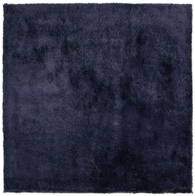 Koberec shaggy 200 x 200 cm tmavě modrý EVREN Beliani