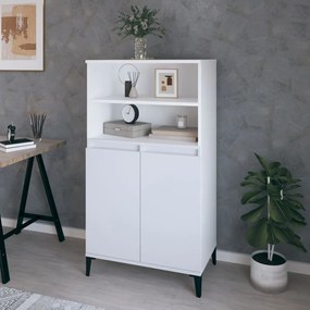 Skříň highboard bílá 60 x 36 x 110 cm kompozitní dřevo
