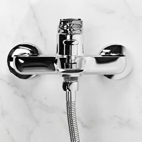 Rea Vision Premium, nástěnná vanová baterie s ruční sprchovou soupravou, chromová, REA-B6739