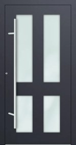 Hliníkové vchodové dveře FM Turen Premium P90 M09 antracit RAL7016 Orientace dveří: Levé, otevírání dovnitř, Standardní rozměr dveří včetně rámu: 100 cm x 200 cm - vnější rozměr rámu