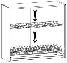 PROVENCE k | horní skříňka G80C s odkapávačem | 80 cm | bílá/borovice andersen