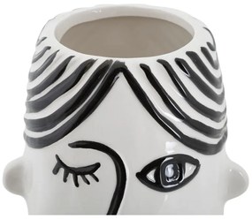 Černo-bílá porcelánová váza Mauro Ferretti Face