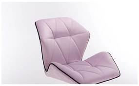 LuxuryForm Barová židle MILANO MAX VELUR na černé podstavě - fialový vřes