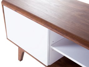 Televizní stolek s bílou skříňkou ROCHESTER Beliani