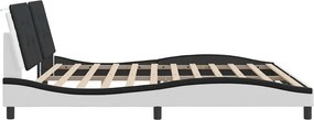 Rám postele bez matrace Zadar bílý a černý 200 x 200 cm umělá kůže 3208211