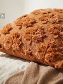 Sinsay - Povlak na polštář s motivem listů - oranžová