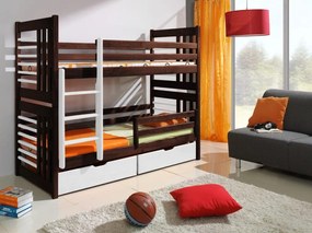 Patrová postel Roland 2 s úložným prostorem borovice masiv