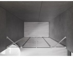 Mexen Velar Duo, posuvné sprchové dveře do otvoru 140 cm, 8mm šedé sklo, chromová, 871-140-000-42-01