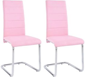 Danish style Jídelní židle Aber (SET 2 ks), růžová