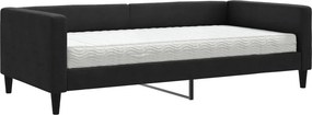 Válenda s matrací černá 100 x 200 cm textil 3196567