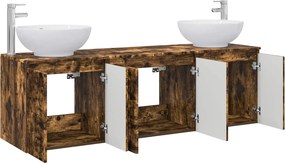 Sada koupelnových skříněk 3 ks Kouřový dub 49,5 x 44,5 x 65 cm 3405692