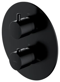 Omnires Y Y1236ROBL Podomítková termost. vanová/sprchová baterie bez podomít tělesa, černá - Omnires