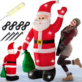 Nafukovací Santa Claus s osvětlení