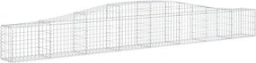 Klenuté gabionové koše 8 ks 400x30x40/60 cm pozinkované železo 3145793