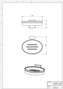 Novaservis - Mýdlenka sklo Metalia 12 chrom, 0236,0