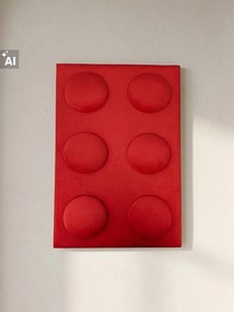 Sinsay - Sametový čalouněný panel ve tvaru kostky - červená
