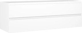 Mexen Orio, koupelnová skříňka pod umyvadlo 140 cm, 2 zásuvky, bílá matná, 91A10-14047-2-BFF01