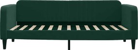 Válenda s přistýlkou a zásuvkami tmavě zelená 90 x 200 cm samet 3197113