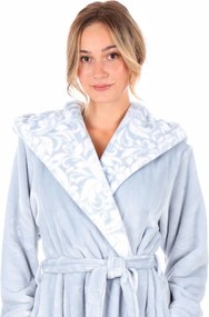 Župan s kapucí Flora ledově modrá 39 56 5251 - XL