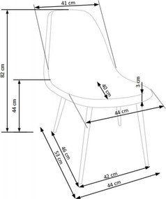 Jídelní židle MESSAGE - vícebarevná / dub medový