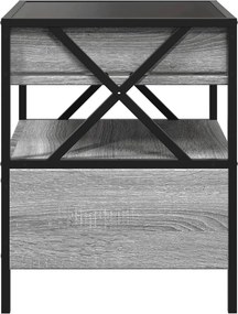 Noční stolek s Infinity LED šedý sonoma 40 x 40 x 51 cm 3284104