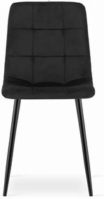 Bestent Jídelní židle sametová Black Luxury