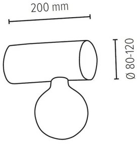 Spot-Light 6994157 - Nástěnné svítidlo TRABO 1xE27/25W/230V