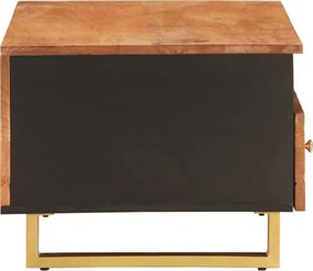 vidaXL Konferenční stolek hnědý a černý 80x54x40 cm masivní mangovník [356796]