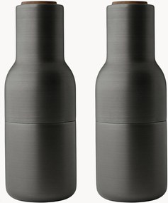 Sada mlýnků na'sůl a pepř s víčky z ořechového dřeva Bottle Grinder, 2 díly