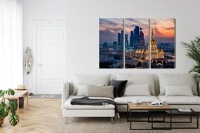 Vícedílný obraz Letecký Pohled Na Panorama Moskvy Nedostatek Nedostatek Plátno Canvas 150x100